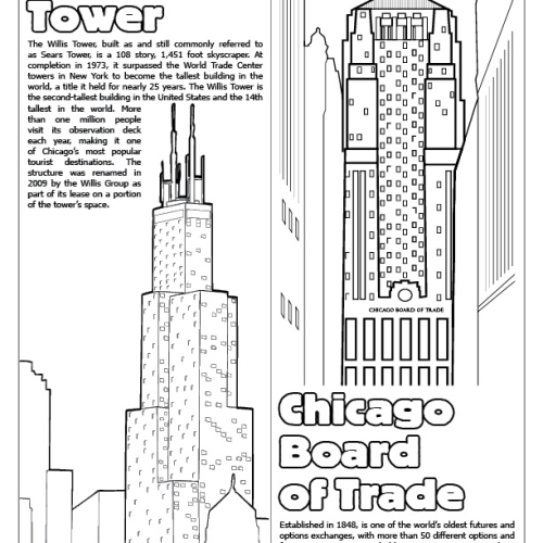 Coloring in Chicago Coloring and Activity Book