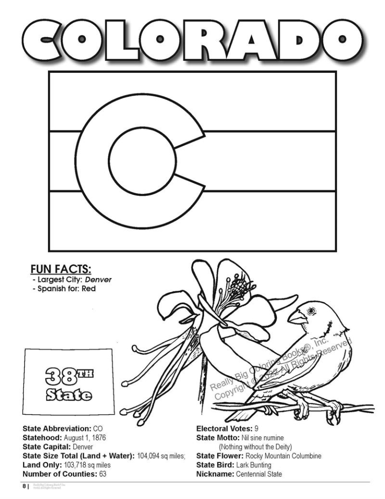 Colorado State Coloring Book - Imprint Coloring Books