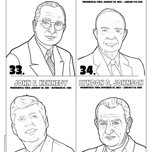 American Presidents Imprintable Coloring and Activity Book