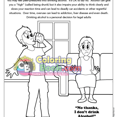 Anti Drugs Imprintable Coloring and Activity Book