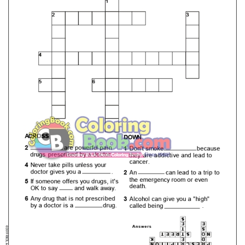 Anti Drugs Imprintable Coloring and Activity Book