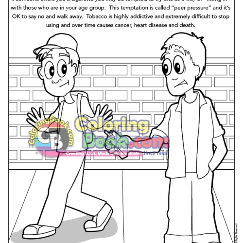 Anti Drugs Imprintable Coloring and Activity Book