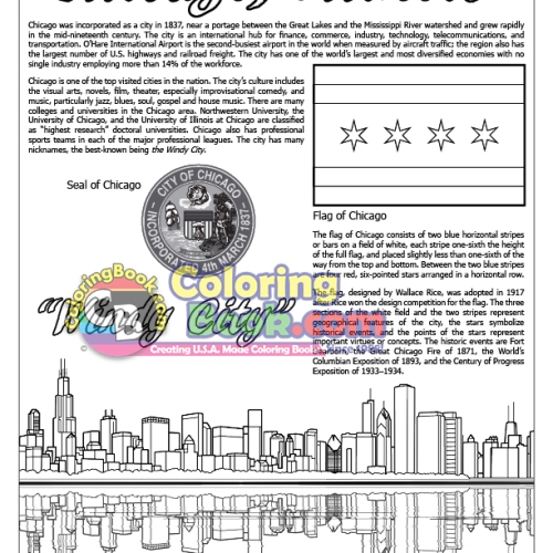Chicago Imprintable Coloring and Activity Book