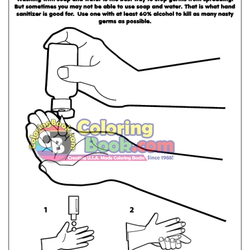 Hand Washing Imprintable Coloring and Activity Book