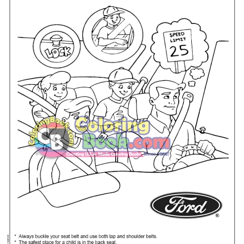 Ford Imprintable Coloring and Activity Book - Imprint Coloring Books