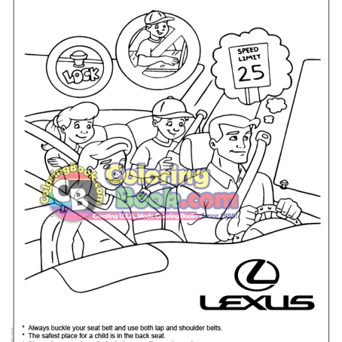 Lexus Imprintable Coloring and Activity Book - Imprint Coloring Books