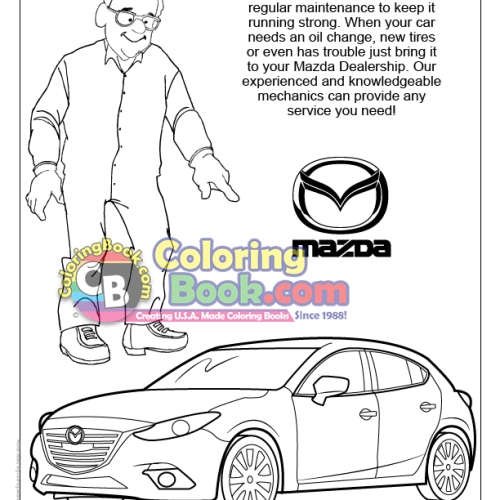 Mazda Imprintable Coloring and Activity Book - Imprint Coloring Books
