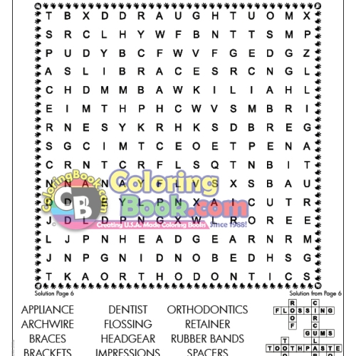 Orthodontics Imprintable Coloring and Activity Book