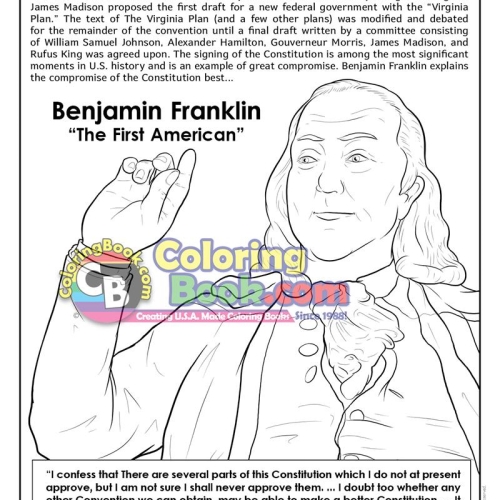 United States Constitution Imprintable Coloring and Activity Book ...