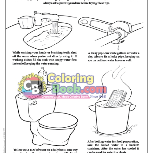 Water Conservation Imprintable Coloring and Activity Book - Imprint ...